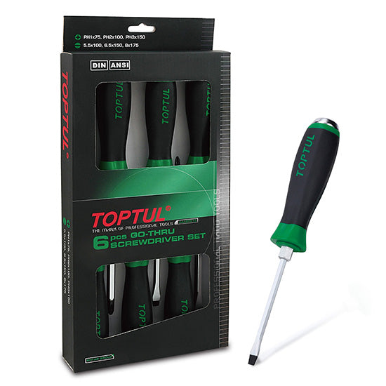 6pc Go-Thru Slotted & Phillips Screwdriver Set – JM Tool Co.